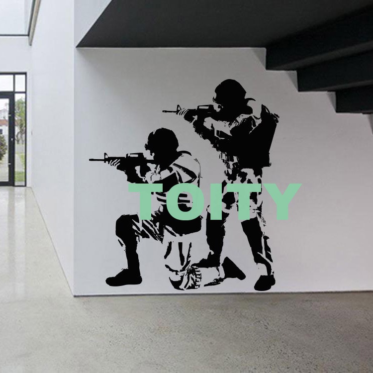 Special Forces Warrior Military Army War Wall Decal Soldiery Helicopter ...
