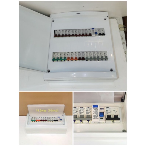 TBC 40A / 63A Full Set DB Box with MCB ELCB Main Switch MCB Box Kotak ...