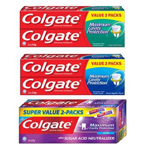 🛍🛒 Colgate 225g x2 Tooth Paste / Toothpaste Value Pack | Shopee Malaysia