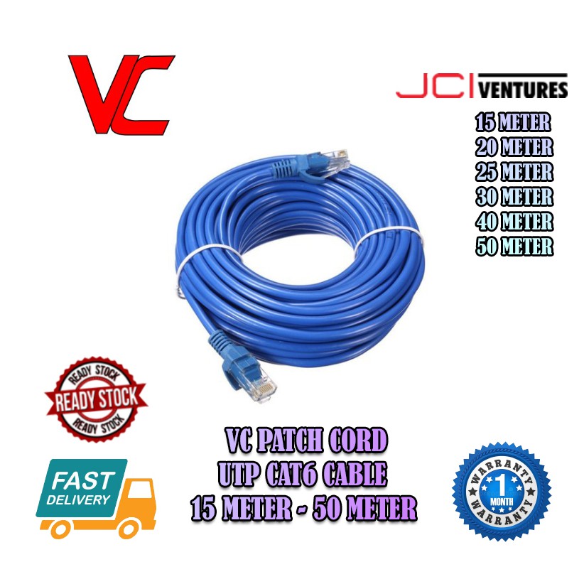 VC Patch Cord Utp Cat 6 Ethernet Network Cable | Shopee Malaysia