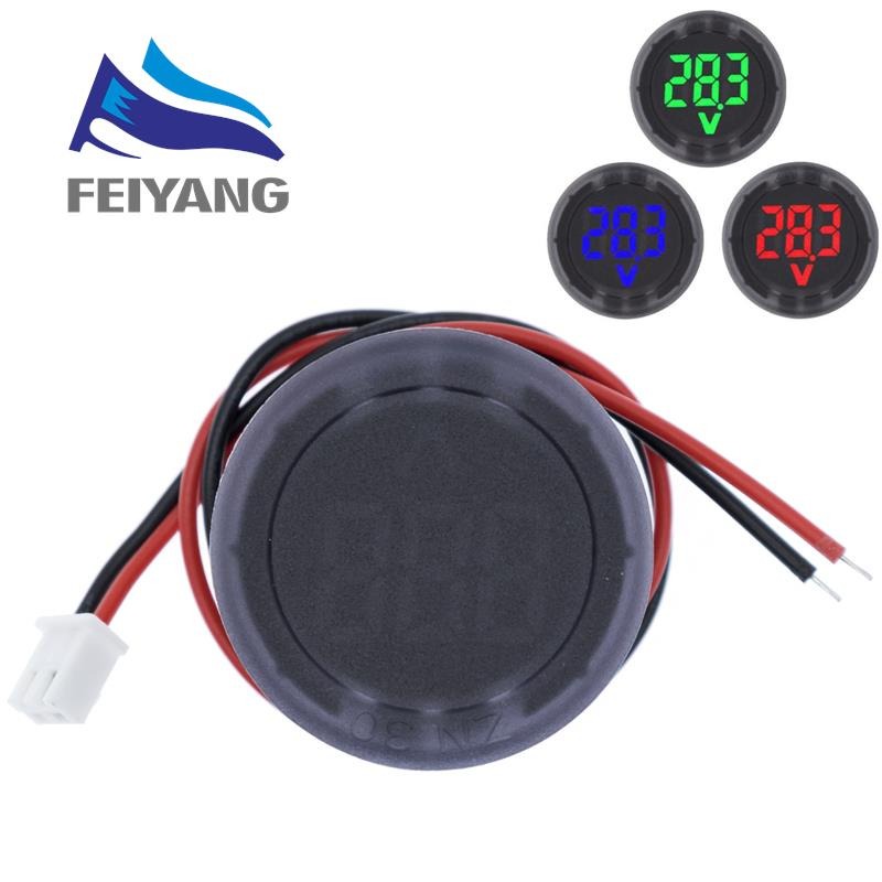 DC5-100V Digital Voltmeter LED Digital Display Circular Voltmeter Car ...