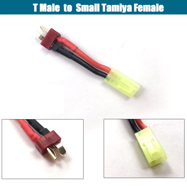 XT60 EC5 EC3 T Deans 4.0mm 3.5MM JST SM Tamiya Plug Female to Male Adapter Connectors 10 12 14 ...