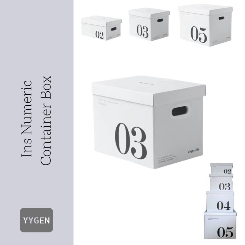 YYGEN Large Volume Ins Style Container Storage Box with Cover ...