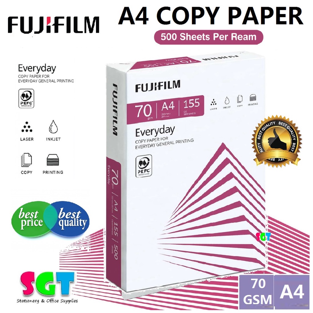 FUJIFILM A4 Paper 70gsm 500's/ Ream | Shopee Malaysia