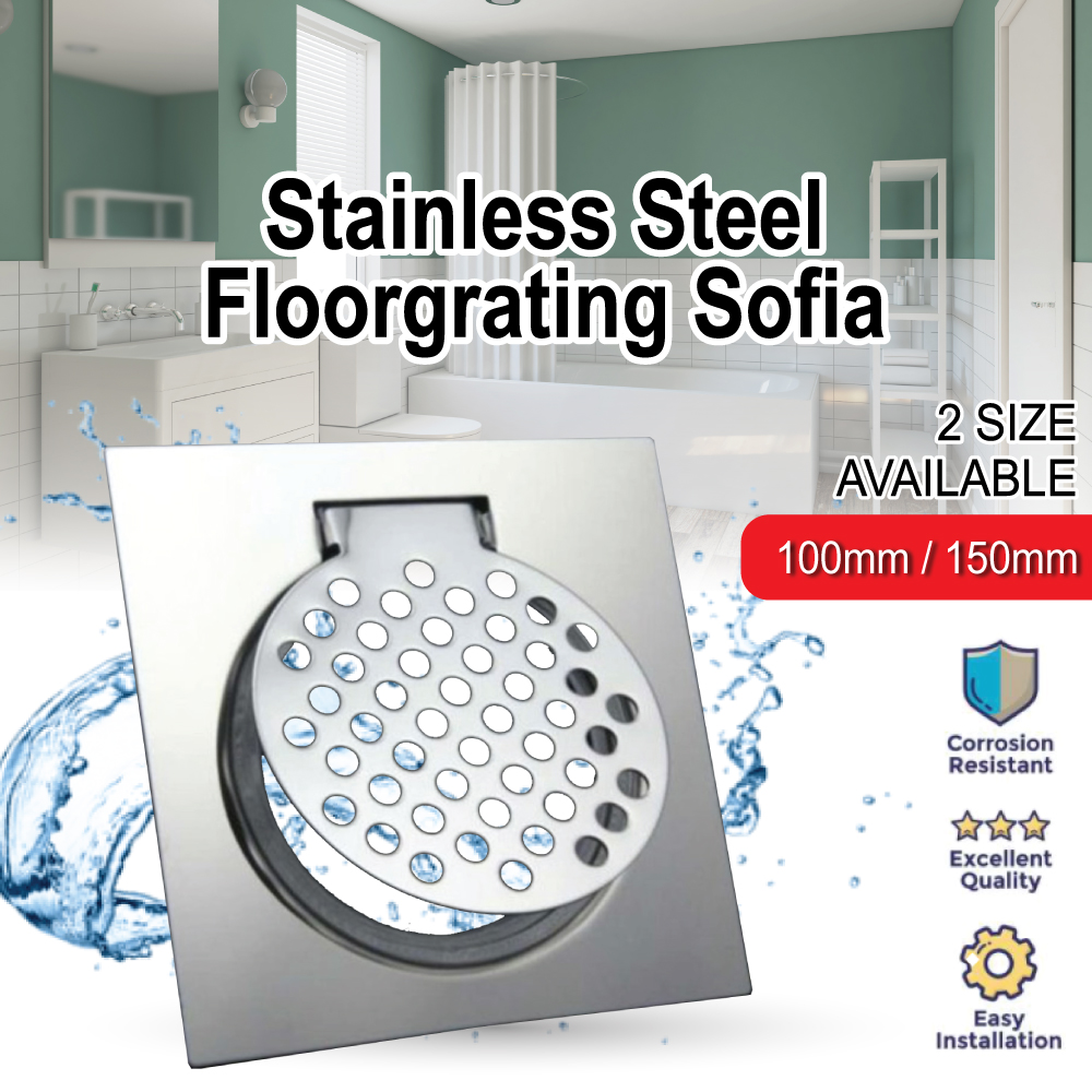 Sofia Floor Drain Hair Catcher Stopper 100MM / 150MM Stainless Steel ...