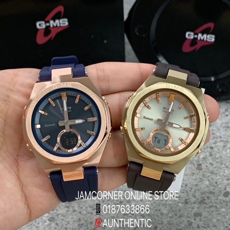 100% ORIGINAL CASIO MSG-B100 Series MSG-B100G-2A BLUE ROSE GOLD/MSG-100MV-5A BROWN GOLD SERIES ...