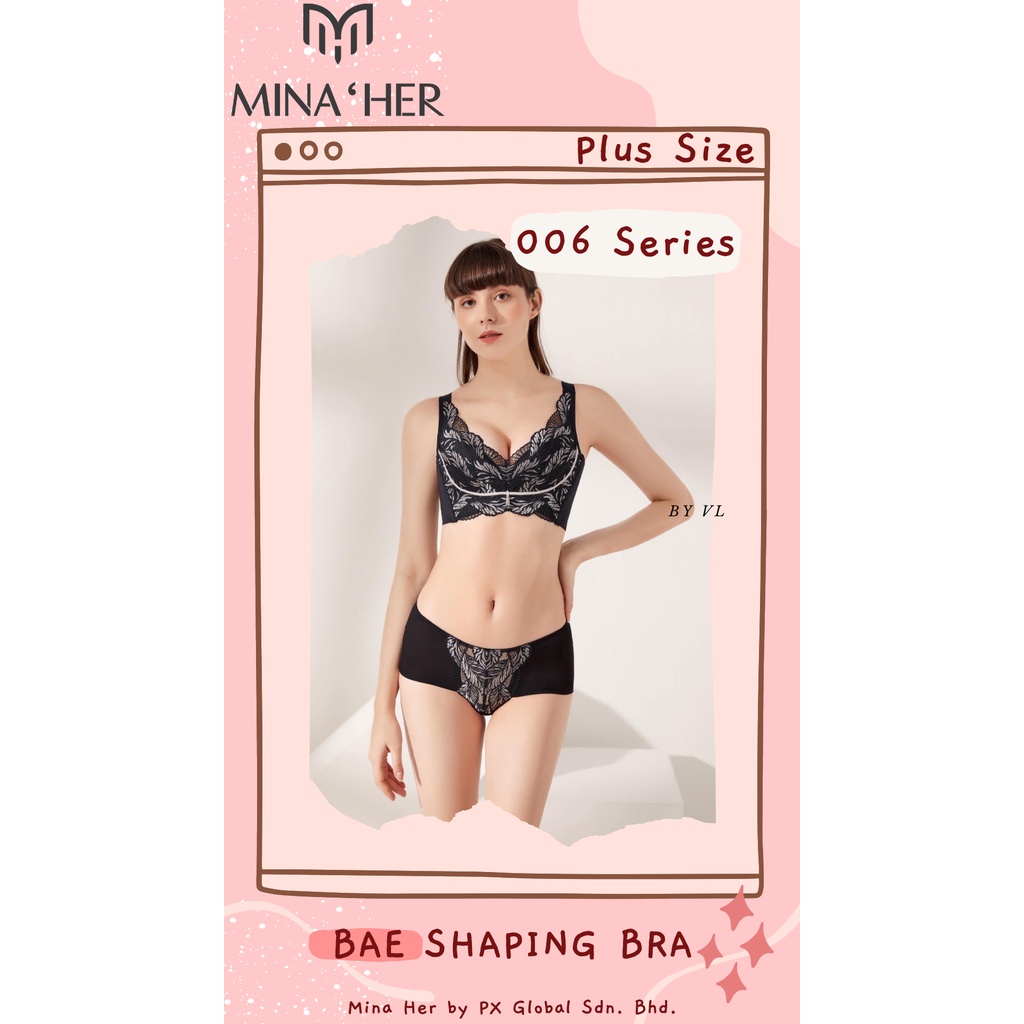 Plus Size Mina Her Miracle Plus Bae Shaping Bra 法式科技能量丰胸调整型内衣 006 系列 | Shopee Malaysia