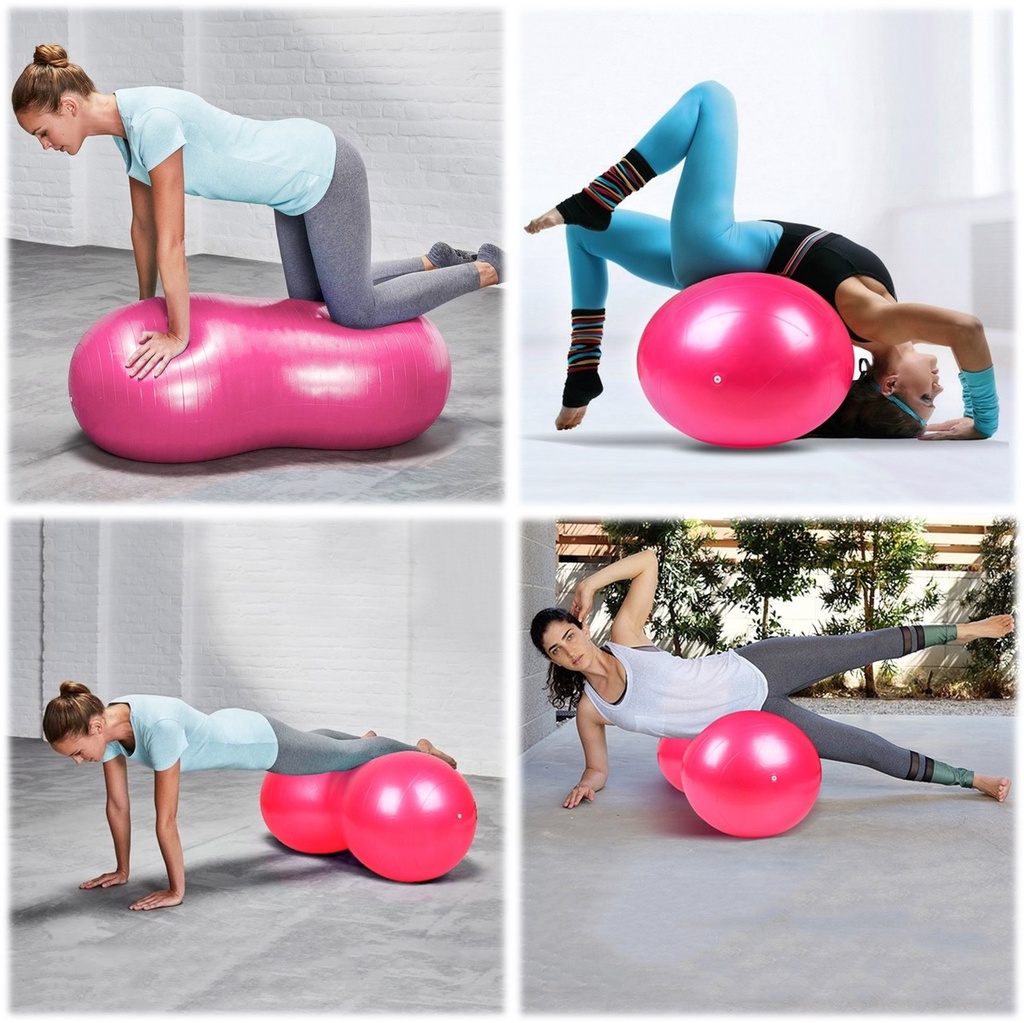 🔥🔥 [Free Pump] Anti-Burst Peanut Yoga Ball Fitness Yoga Ball Peanut ...