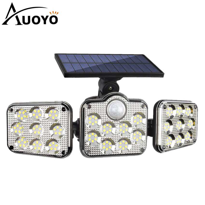 Auoyo 138 LED Solar Lights Outdoor Lighting Wall Light Lamps Motion ...