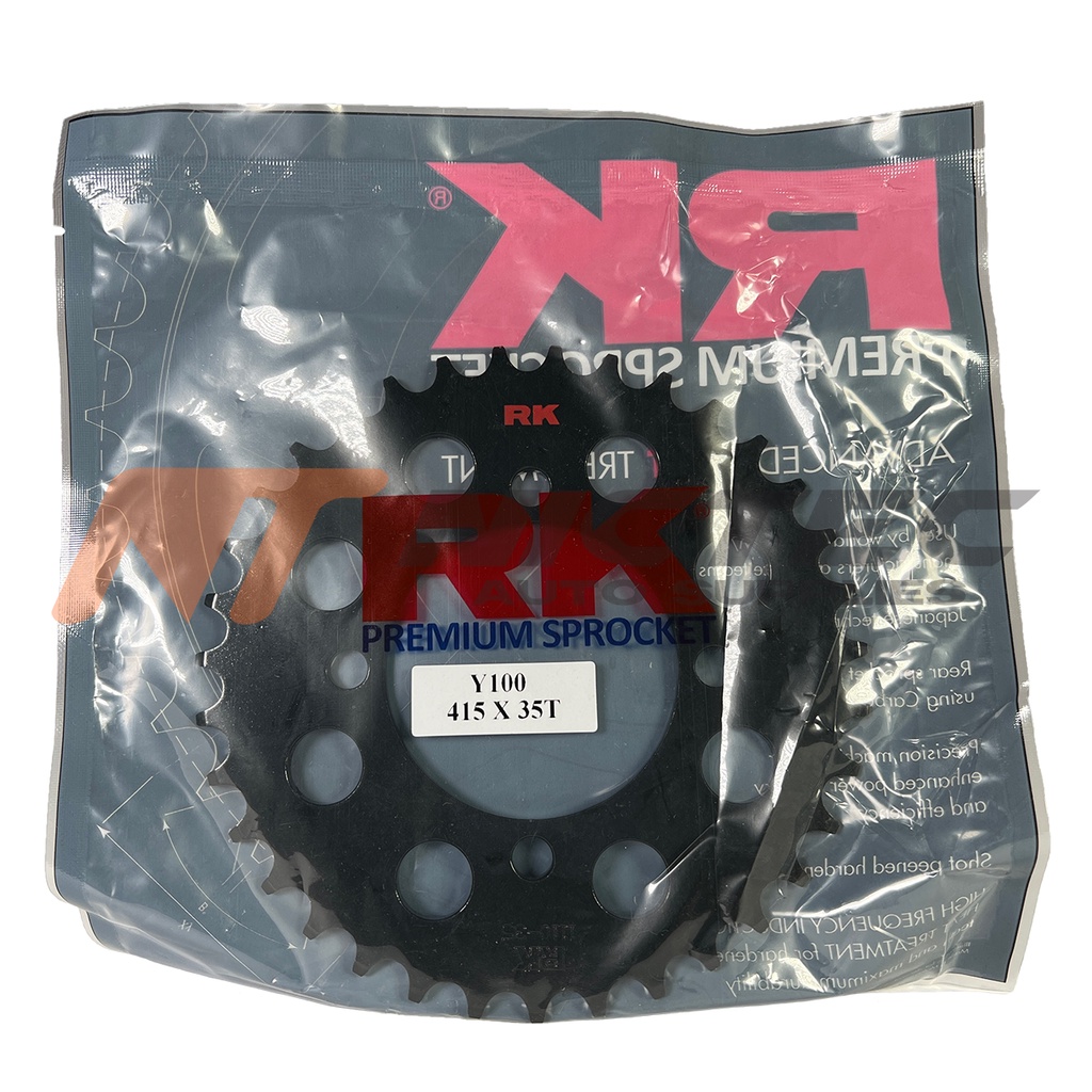 RK TAMASHII SPROCKET 415 HARDEN STEEL BLACK LC135 Y100 Y110 RXZ Y125ZR ...