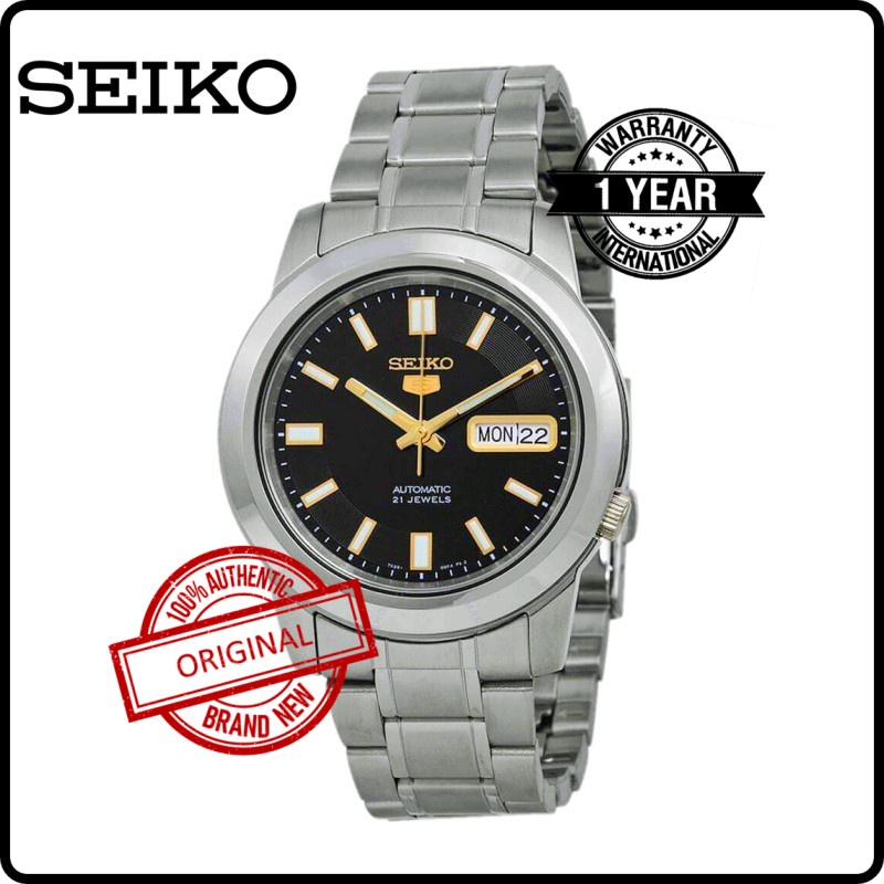 SNKK17K1 CLASSIC SEIKO 5 Men Original Brand New Automatic Analog Black ...