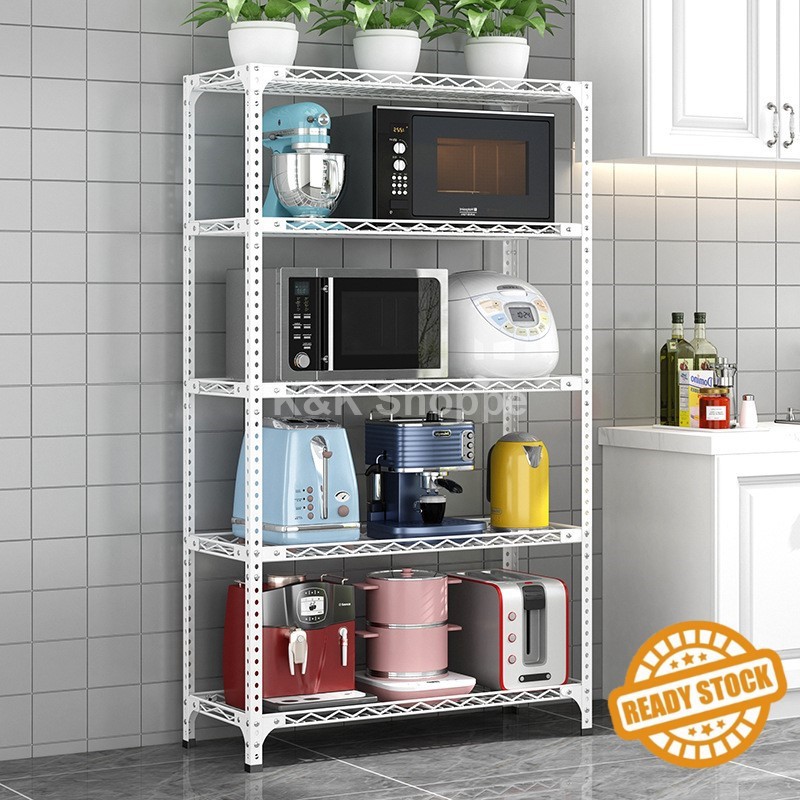 Rak Besi Dapur 4 Tingkat 150cm 4 Tiers Kitchen Steel Rack (White ...