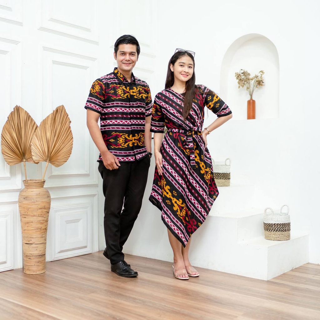 Couple AURORA TORAJA SONGKET COUPLE WOVEN BATIK LIMA PUTRA DRESS COPEL ...
