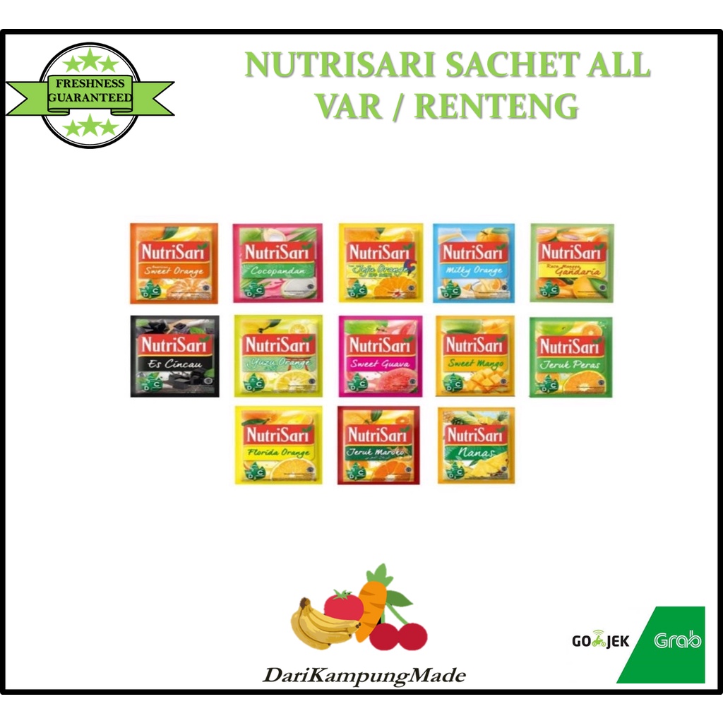 Nutrisari SACHET Rendeng ALL VARIANT NUTRI SARI Planning | Shopee Malaysia