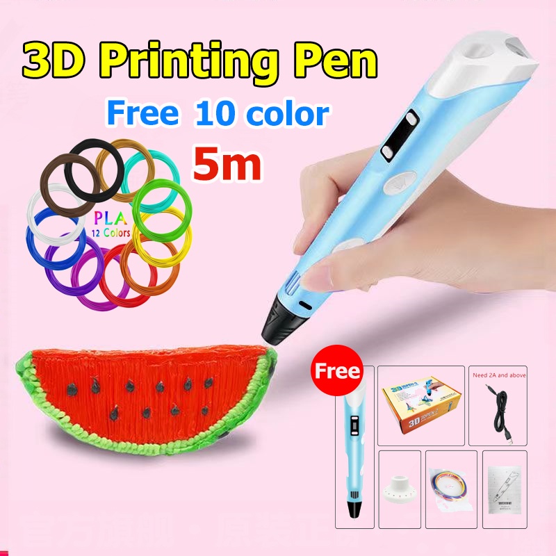 3D Printing Pen Graffiti Drawing Painting Pens Adjustable Temperature ...