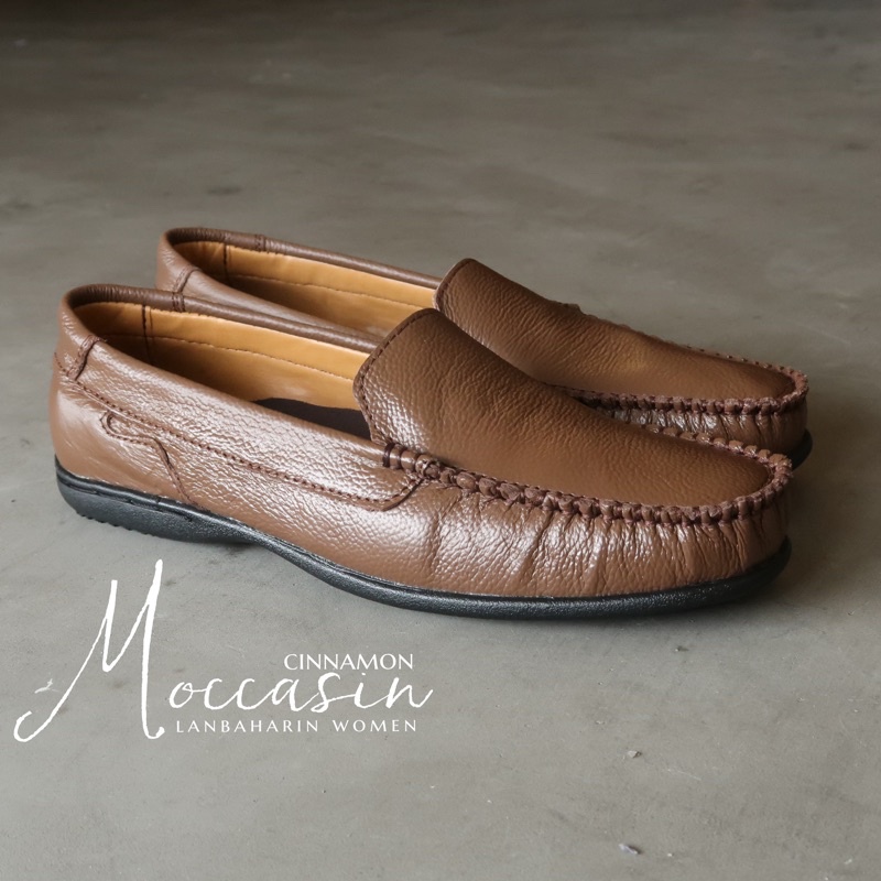 Kasut Wanita loafers 100% genuine leather (Moccasin) saiz 5- 9 uk ...