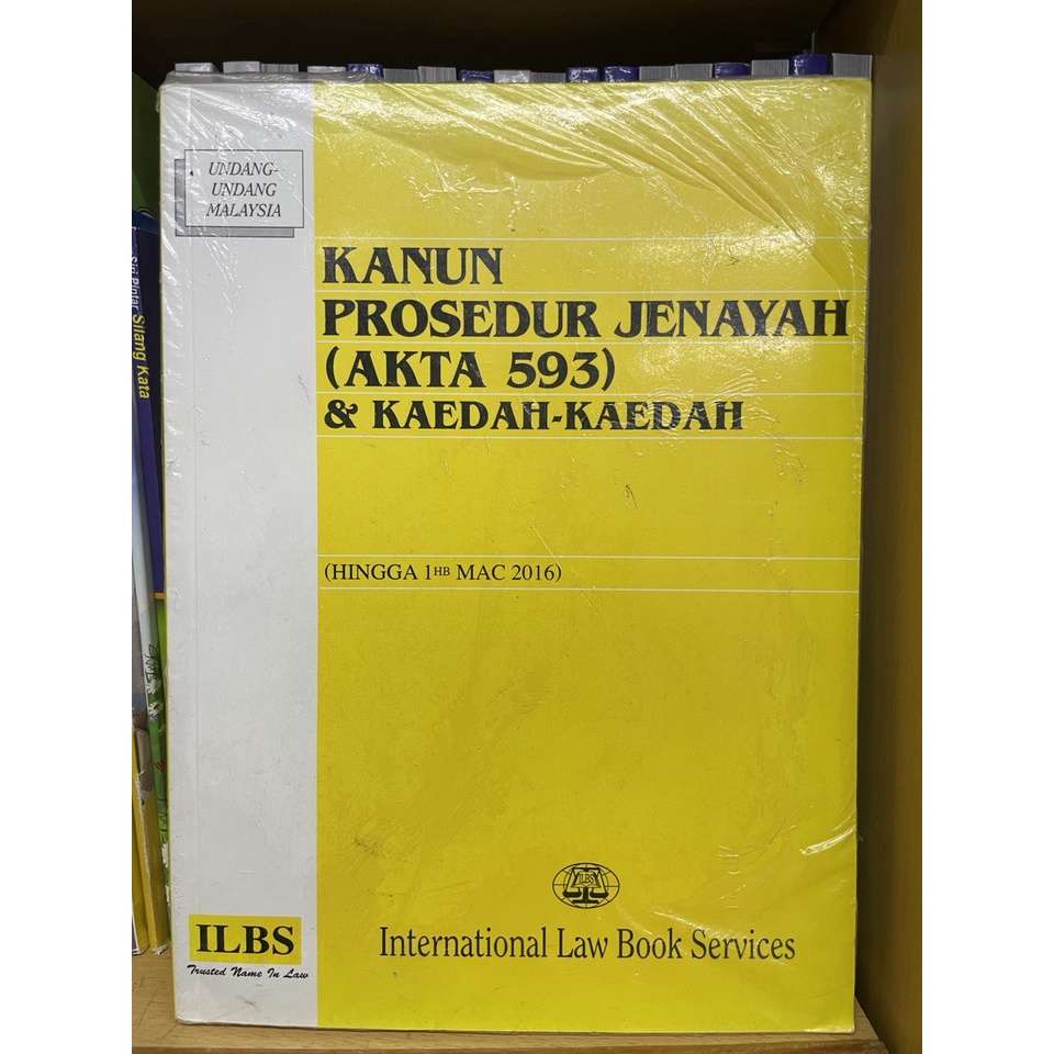 Kanun Prosedur Jenayah (Akta 593) & Kaedah-Kaedah - International Law Book Services | Shopee ...
