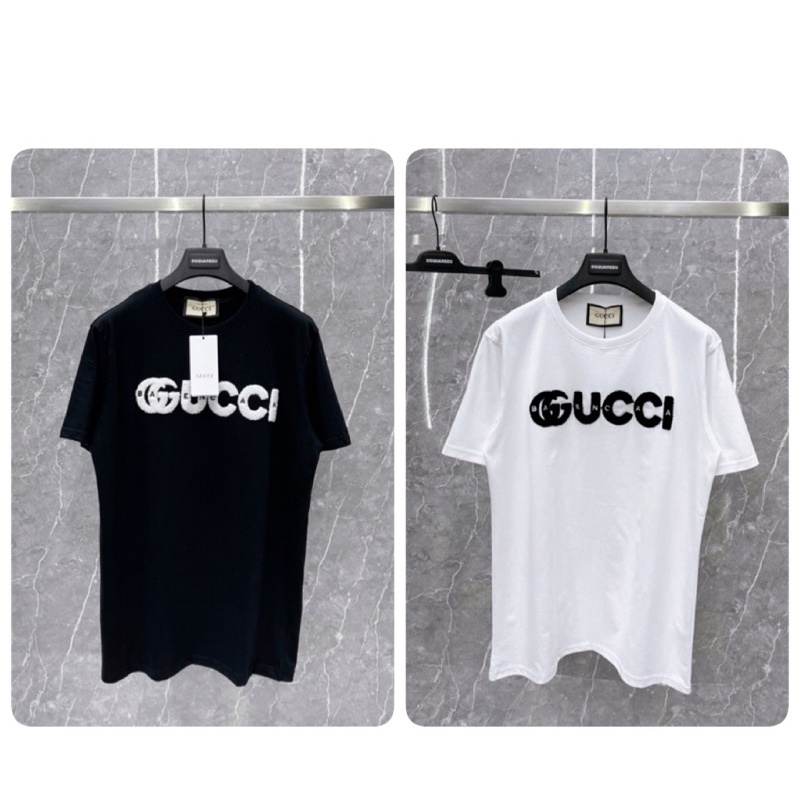 Gc Men'S And Women'S T-Shirt With Embroidered Cotton Letters Pattern ...
