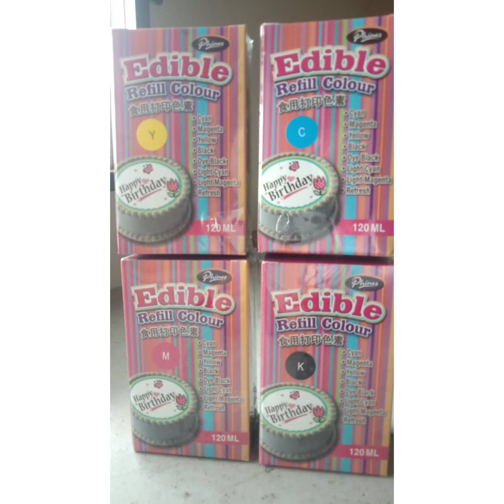 Edible Refill Colour Edible Ink HALAL Certified For Icing Image ...