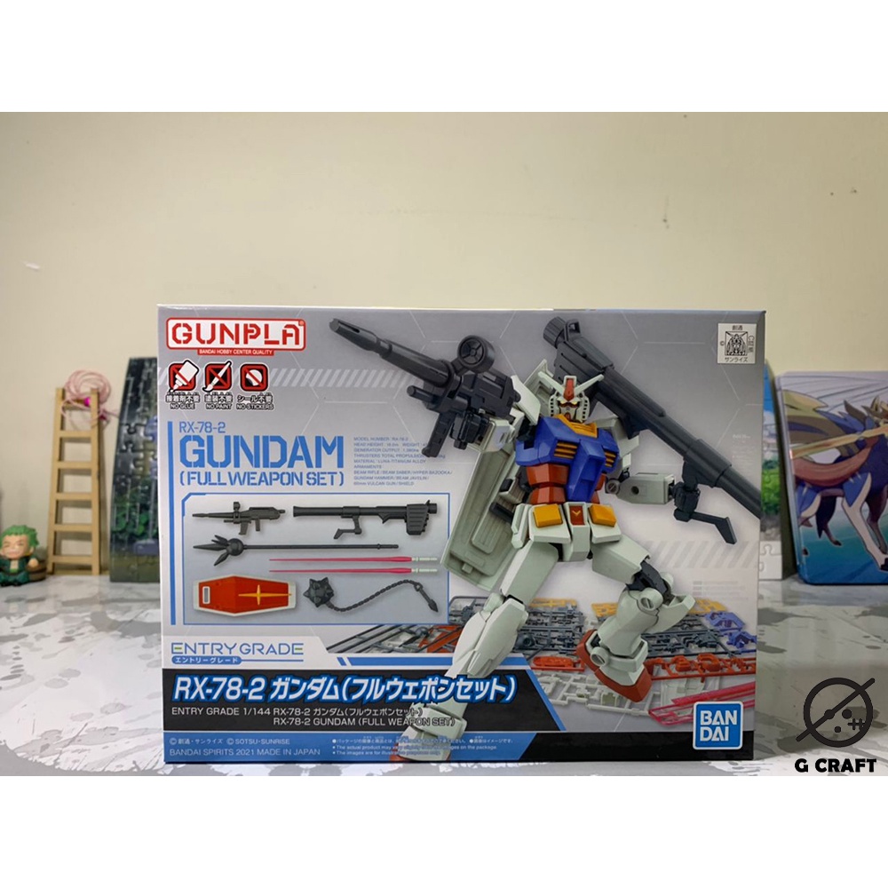 GUNDAM - BANDAI - ENTRY GRADE RX-78-2 GUNDAM FULL WEAPON SET | Shopee Malaysia