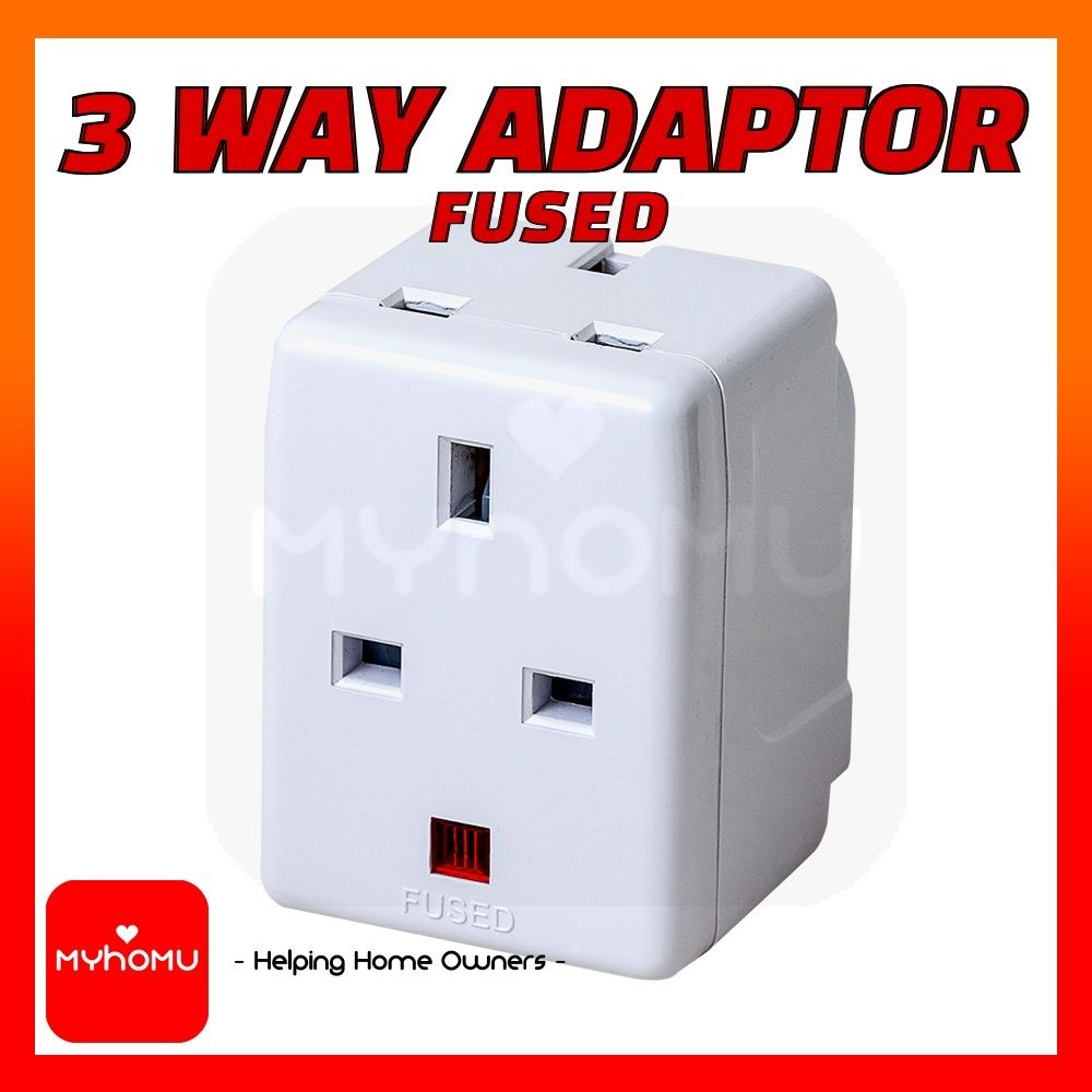 3 WAY ADAPTOR MULTIWAY ADAPTOR WITH FUSE UMS/FOCUS/BOSSMAN 13A SIRIM ...