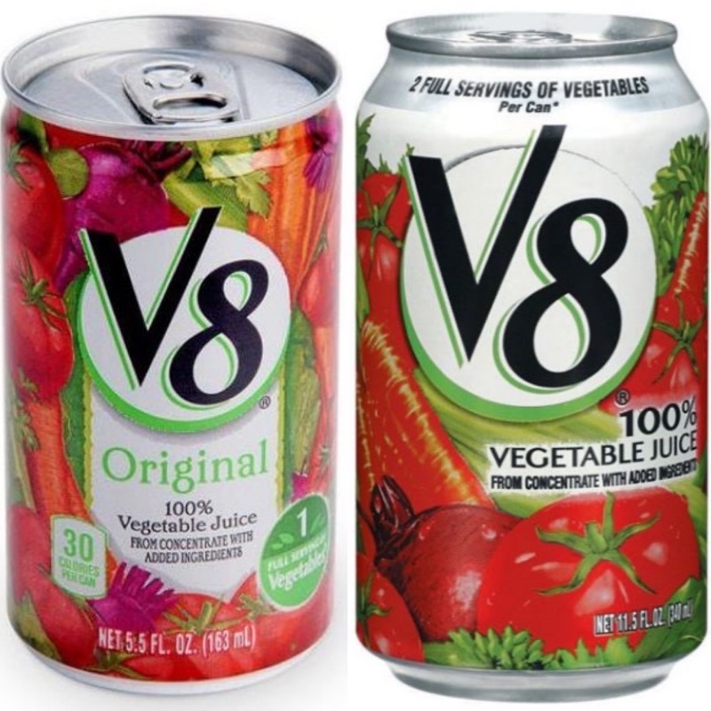 Campbell's V8 Vegetable Juice 163ml (30 Cal per can) Campbell's V8 ...