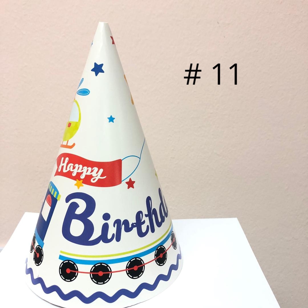 10 pcs Cute Hat Happy Birthday Party Hat Cap Topi Kids Party Decoration ...