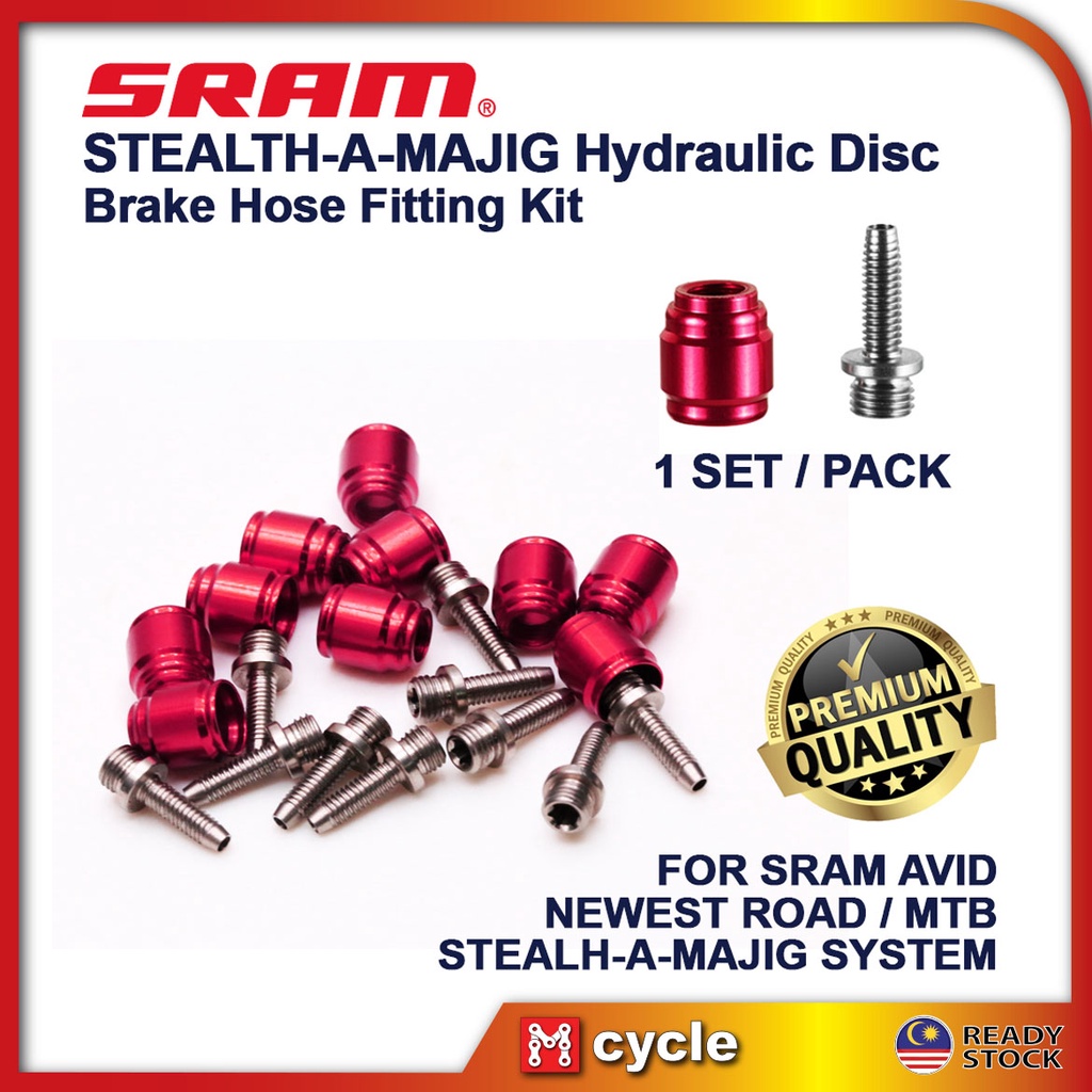 Sram Avid Hydraulic Roadbike MTB Disc Brake Fitting Kit Stealth A Majig ...