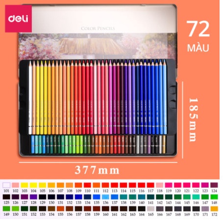 Deli high quality iron box crayons - 6568 72 colors | Shopee Malaysia
