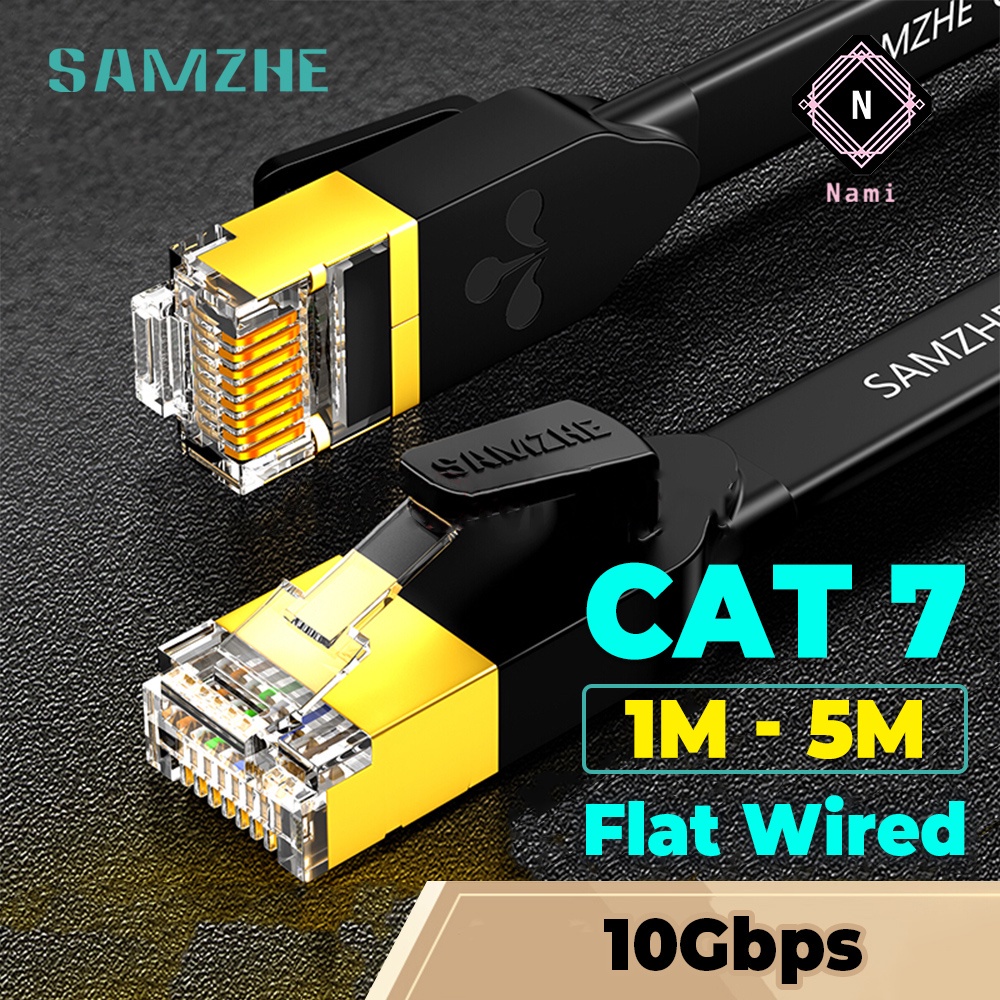 SAMZHE CAT-7 Cat7 SFTP Ethernet Patch LAN Cable 10Gbps SuperSpeed ...