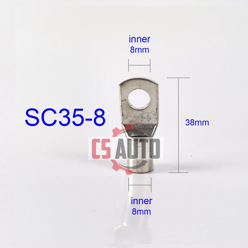 CS SC35-8 Battery Bolt Hole Tinned Copper Cable lug Battery Terminal ...