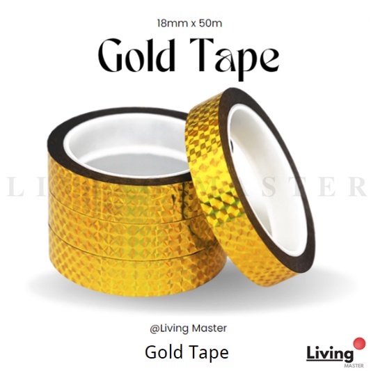 Gold Tape 18mm x 50m [READY STOCK] | Shopee Malaysia