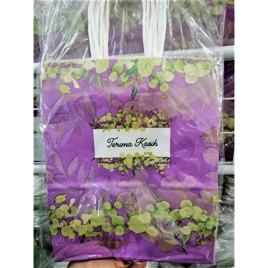 💖PAPERBAG💖FLOWER TERIMA KASIH PAPERBAG DOORGIFT BEG KERTAS TALI DAWAI ...