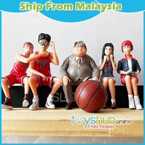 5pcs Slam Dunk Bench Set Chibi Shohoku Team Akagi Takenori Mitsui ...