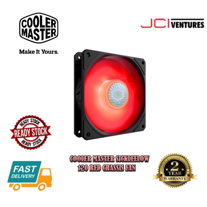 Cooler Master Sickleflow 120 Red Chassis Fan | Shopee Malaysia
