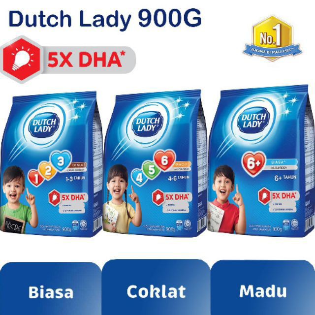 Dutch Lady Plain Formulated Milk Powder 900g | Shopee Malaysia