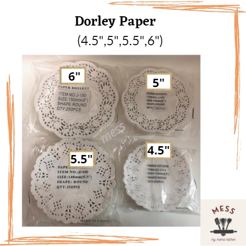Doyleys Paper / Kertas dolly - 4.5" / 5" / 5.5" / 6" (250PCS) | Shopee ...
