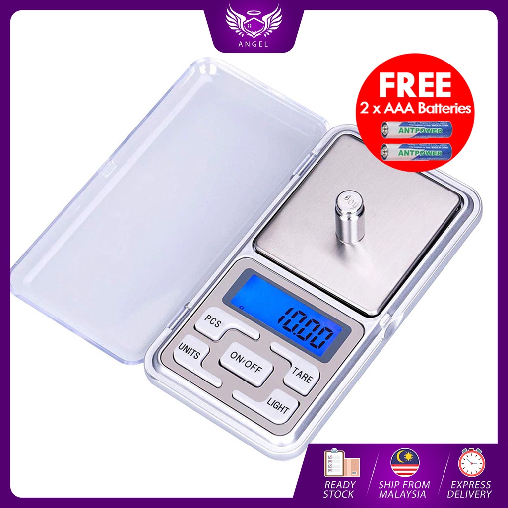 ANGEL [FREE BATTERY] 200g x 0.01g Mini Precision Pocket Electronic ...