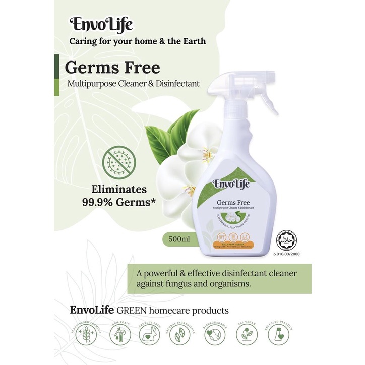 Envolife Germs Free/Multipurpose Cleaner & Disinfectant (500ml ...
