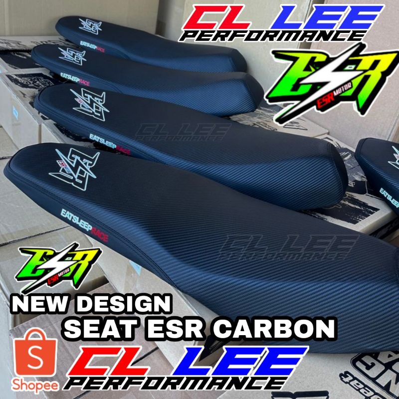 ESR MOTOR 100% ORIGINAL CARBON SEAT RACING CURVE FLAT Y15 Y15ZR LC135 LC V2-V6 EX5 RS150 Y16 RSX ...
