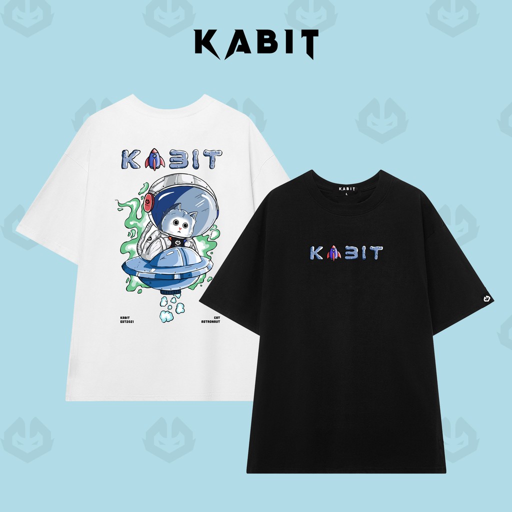 Kabit Astronaut Cat T-shirt - Unisex men and women Loose Cotton - Kabit ...
