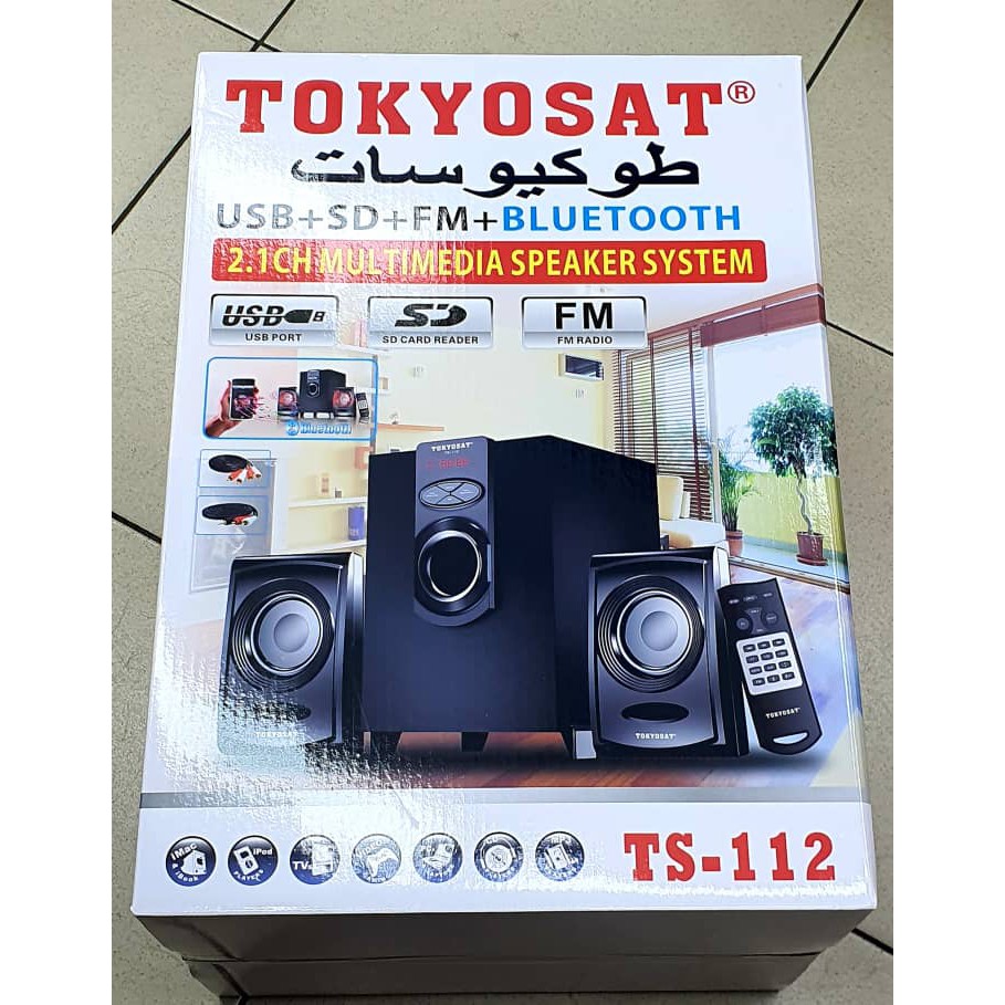 Home Theater Speaker Tokyosat TS-112 Hifi 2.1 Multimedia Bluetooth ...