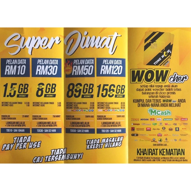 Sim Kad Tone Wow 🔥🔥🔥🔥🔥 | Shopee Malaysia