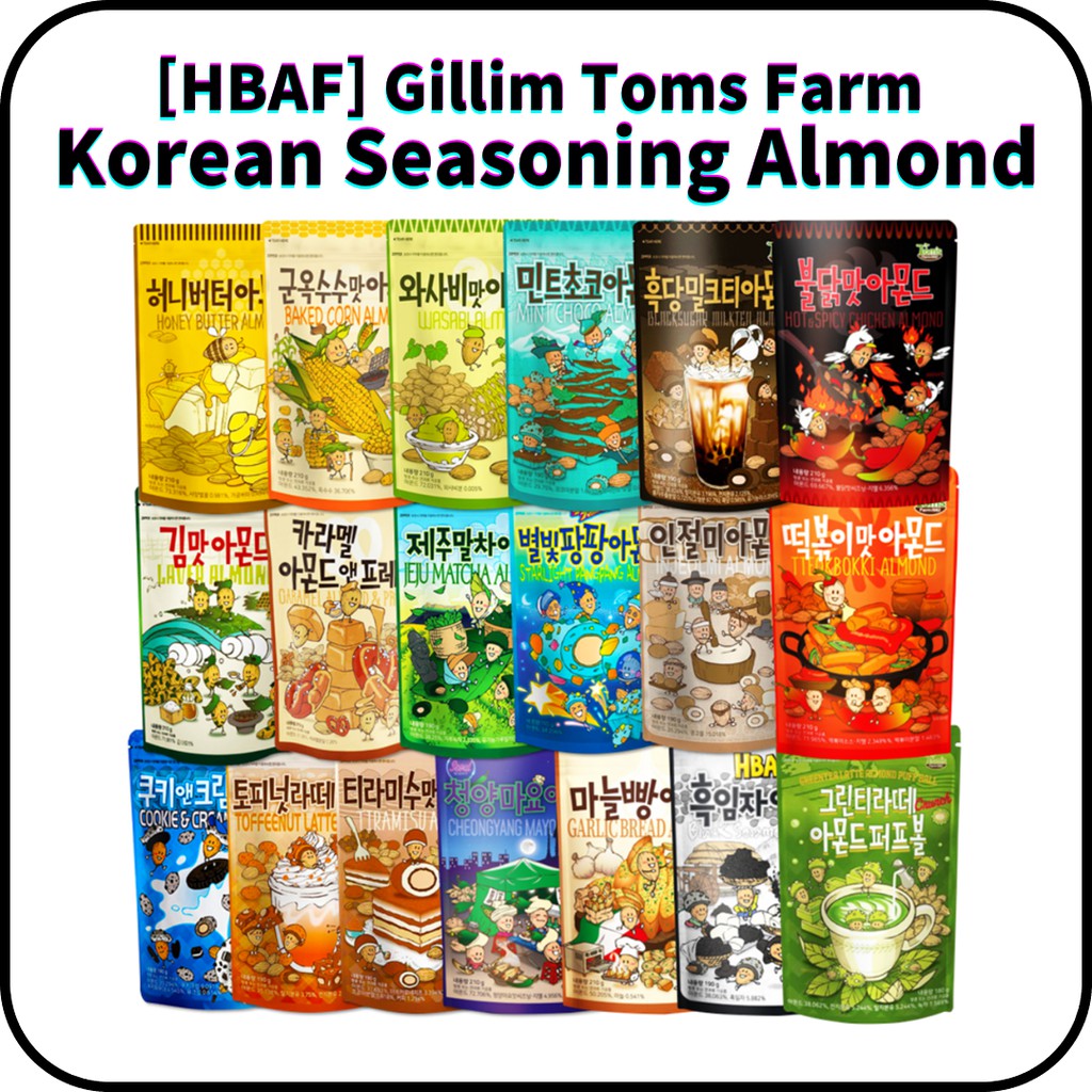 [Korea]🇰🇷 Korean Seasoning Almond Snack - HBAF Gillim Toms Farm | Shopee Malaysia