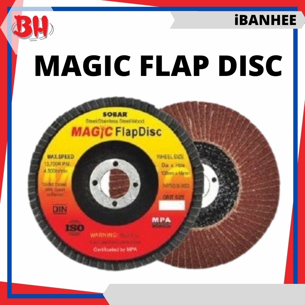NIETZ MAGIC FLAP DISC 4" P40 P60 P80 P100 P120 P180 P240 | Shopee Malaysia