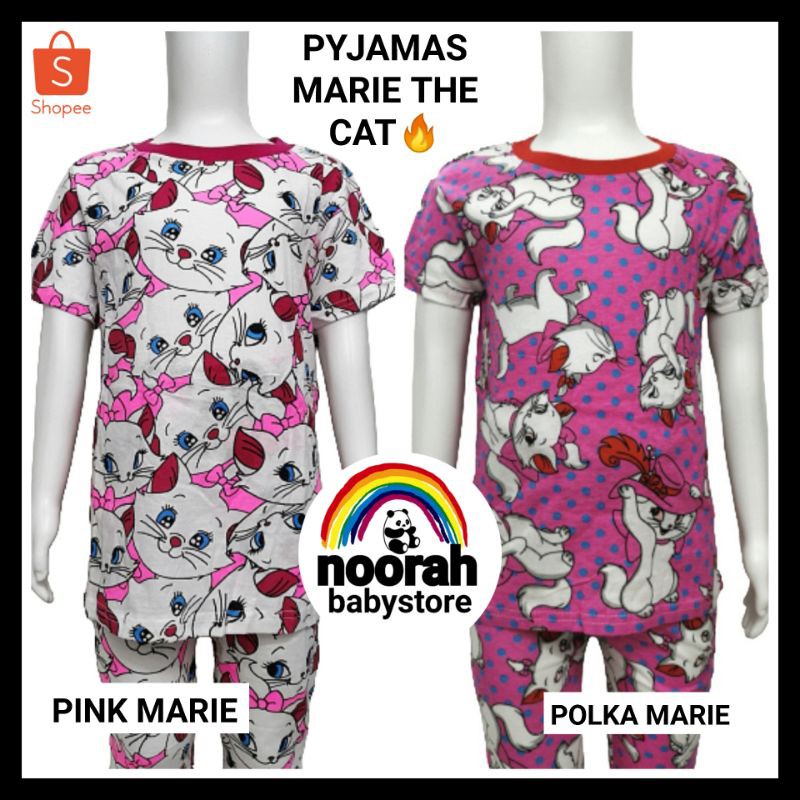 READY STOCK 🔥 PYJAMAS GIRL MARIE THE CAT 🔥 BAJU TIDUR BUDAK PEREMPUAN 1 ...