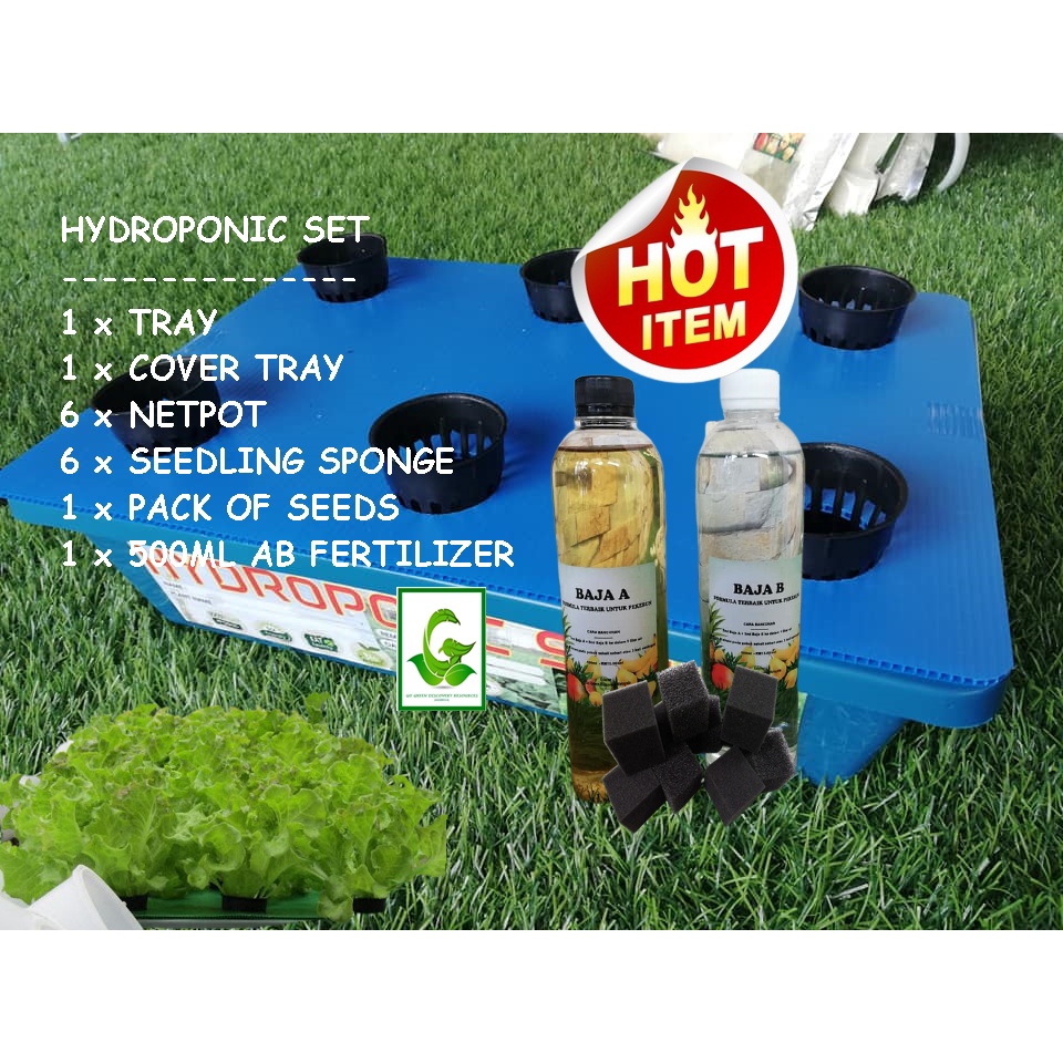 GO GREEN HOT ITEMS HIDROPONIK SET 8 LUBANG STARTER KIT HIDROPONIK BAJET ...