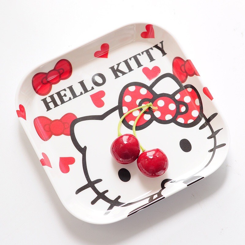 Cartoon Hello Kitty Plate kanak-kanak plate Kids food plate | Shopee ...