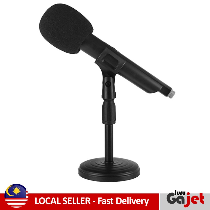 Round Base Desktop Table Microphone Stand | Shopee Malaysia