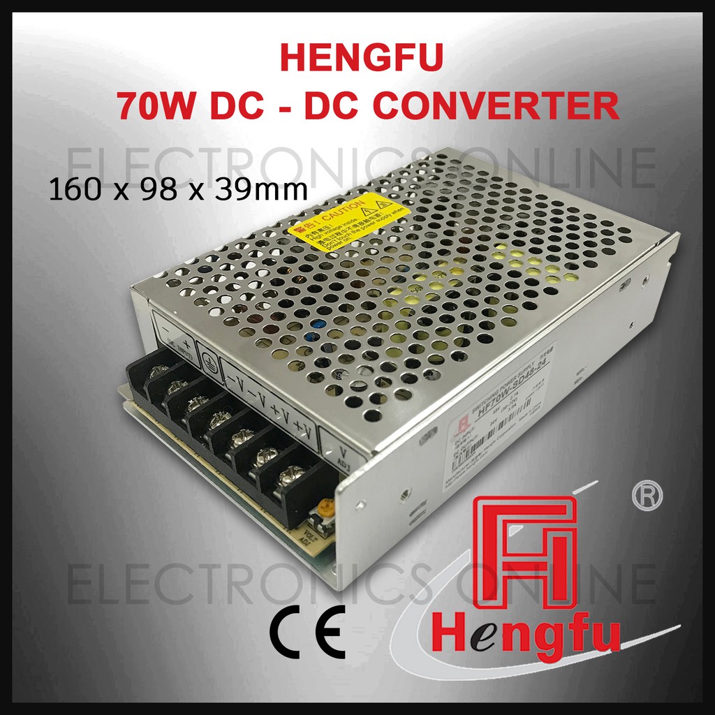 HF70W-SD48-12 HF70W-SD48-24 HENGFU 70W DC-DC Converter DC Input 36V to 72V, DC Output 12V 6A ...